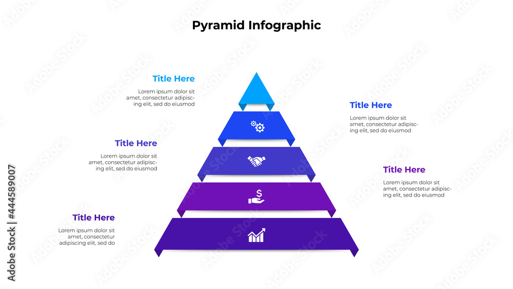Vektor Stok Business data visualization. Template for presentation ...