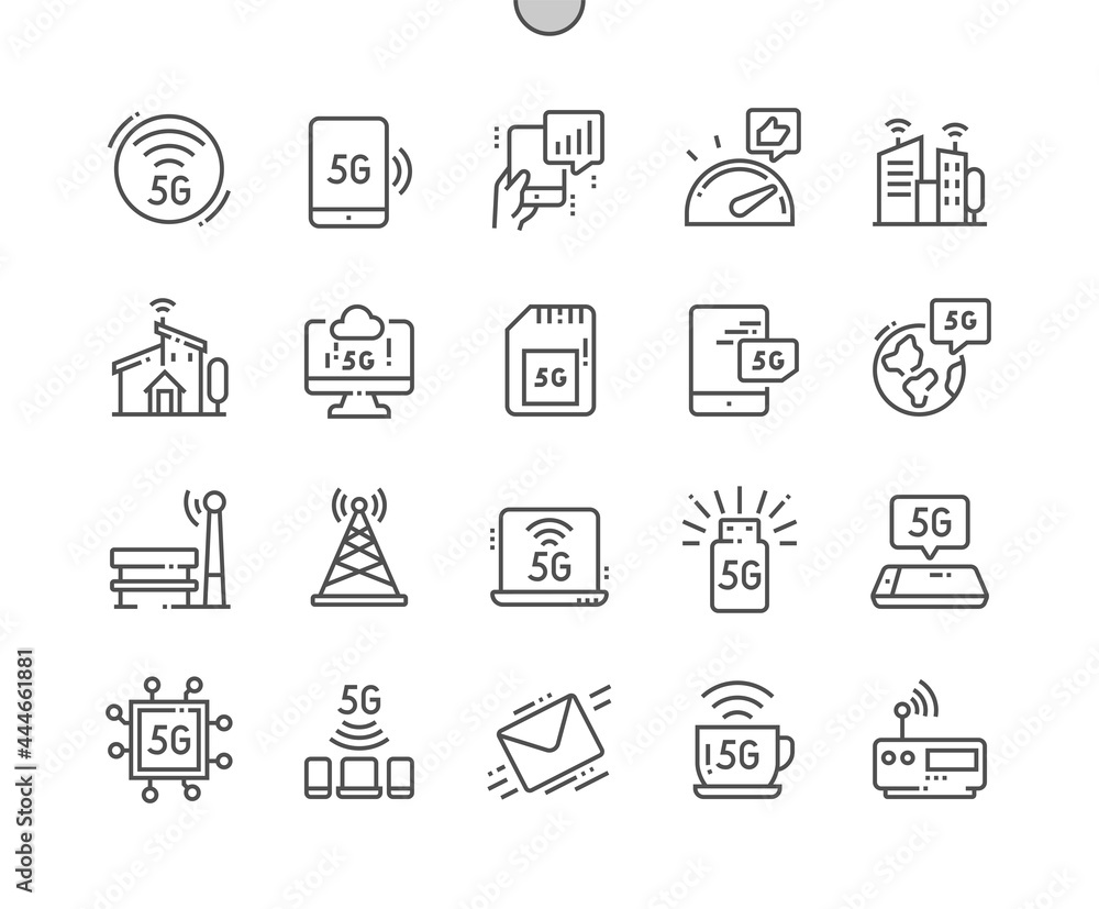 5G. Smart city. Digital innovation, lte, social, wave ...