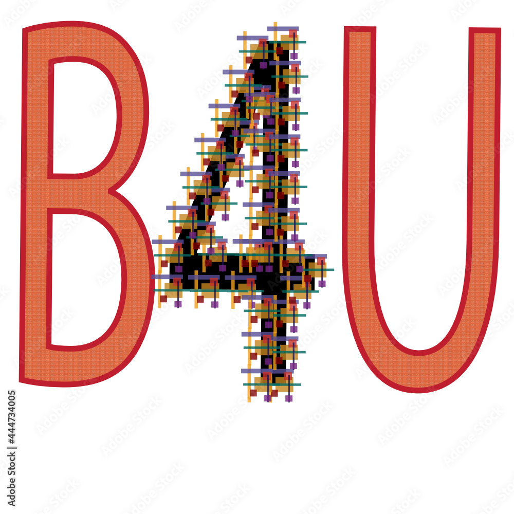 B4U logo best for b4u channel and best for t-shirts design Stock Vector ...