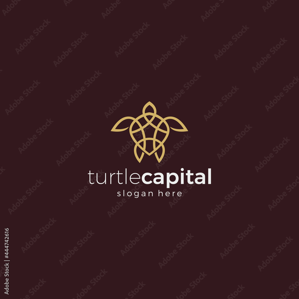 Turtle monoline logo inspiration Stock Vector | Adobe Stock