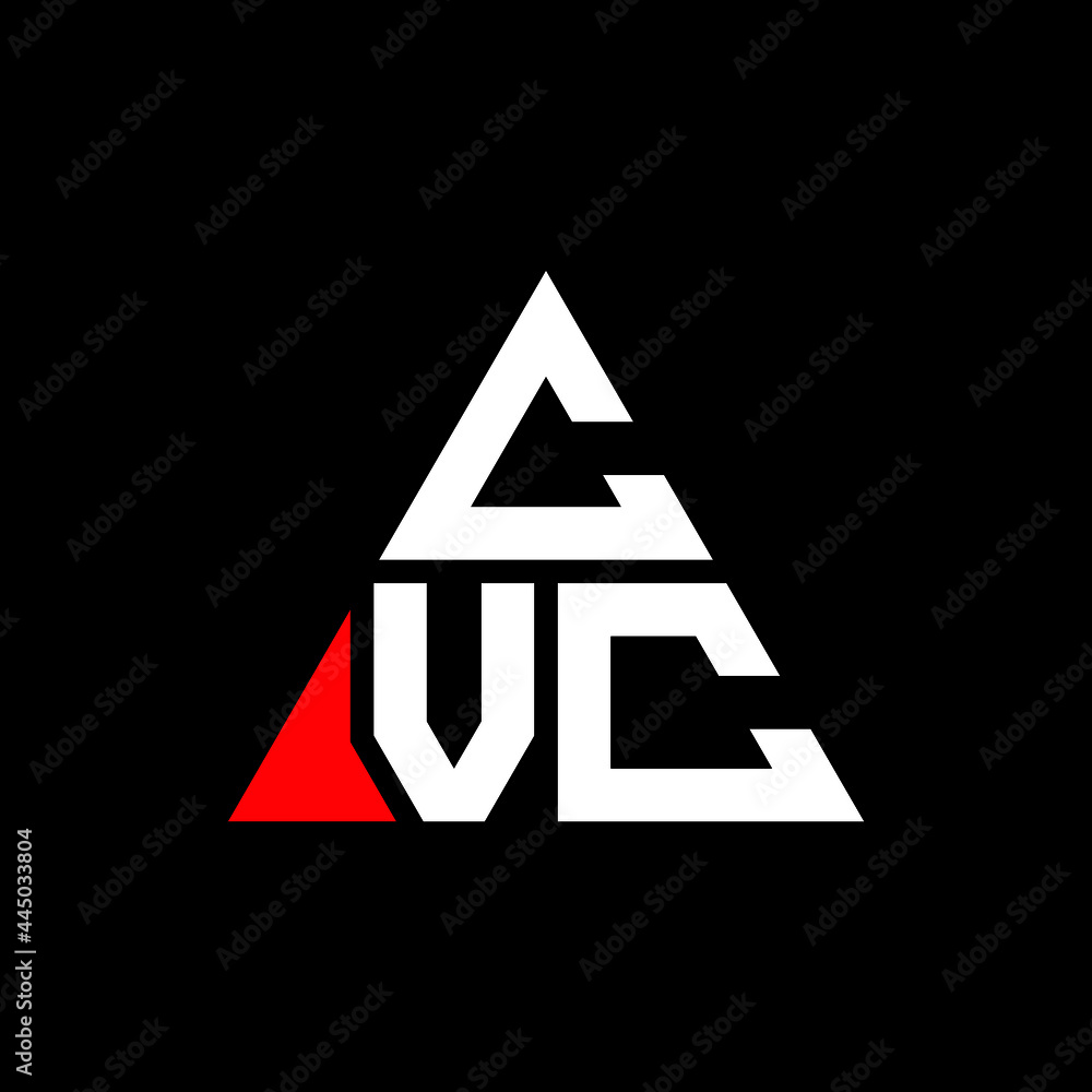 Vector de Stock CVC triangle letter logo design with triangle shape ...