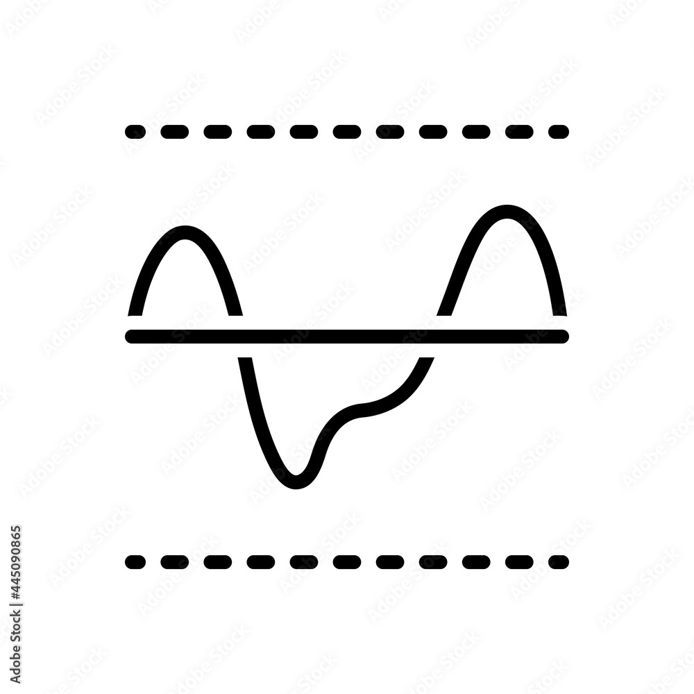 Black line icon for threshold Stock Vector | Adobe Stock