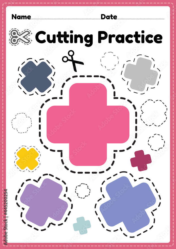 Fine motor cutting activities for preschool kids to cut the paper with ...