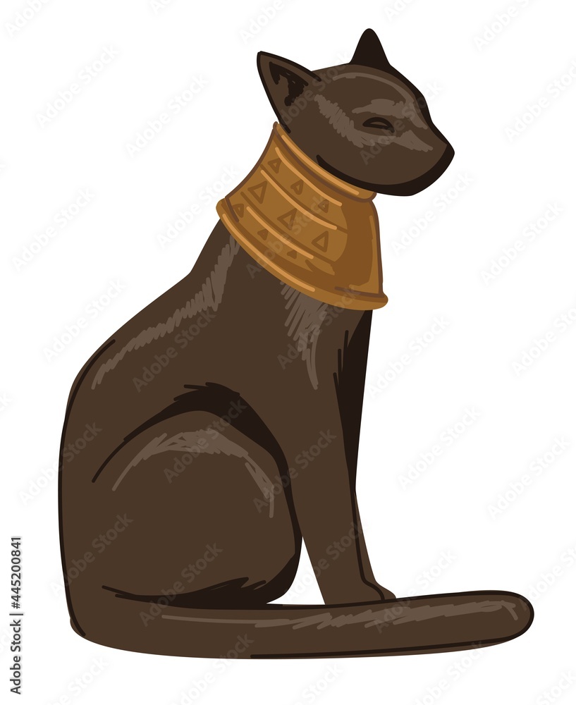 Egyptian cat, bastet deity goddess Egypt culture Stock Vector | Adobe Stock
