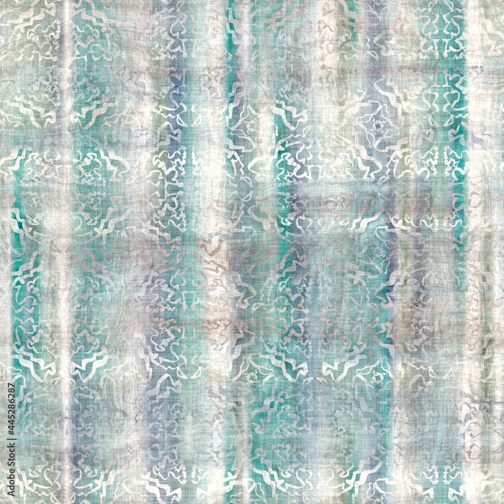 Ilustração Seamless pastel batik pattern swatch for print with abstract ...