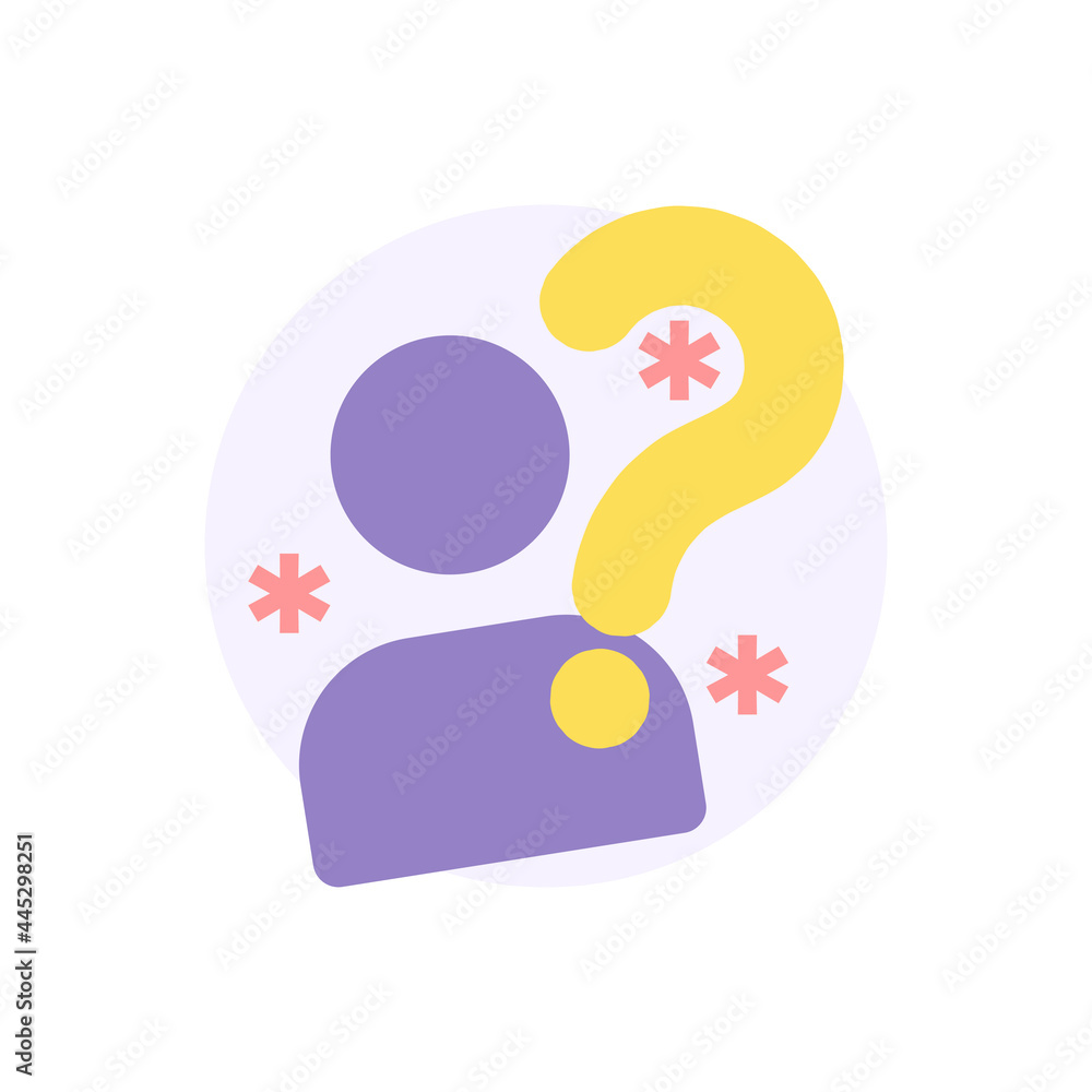 concept icon forgot password or forgot username. illustration of ...