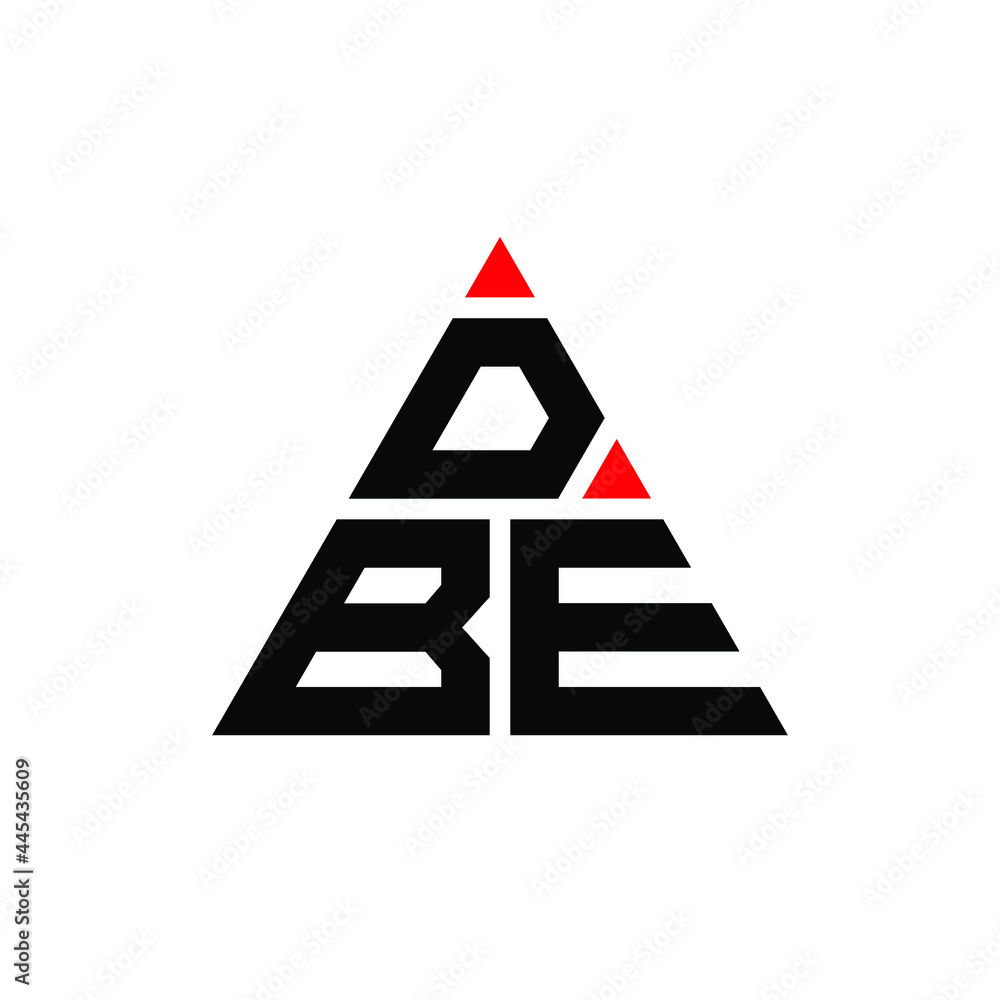 Image vectorielle Stock DBE triangle letter logo design with triangle ...