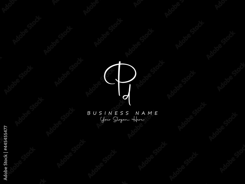 Letter PD Logo, signature pd logo icon vector image for business Stock ...