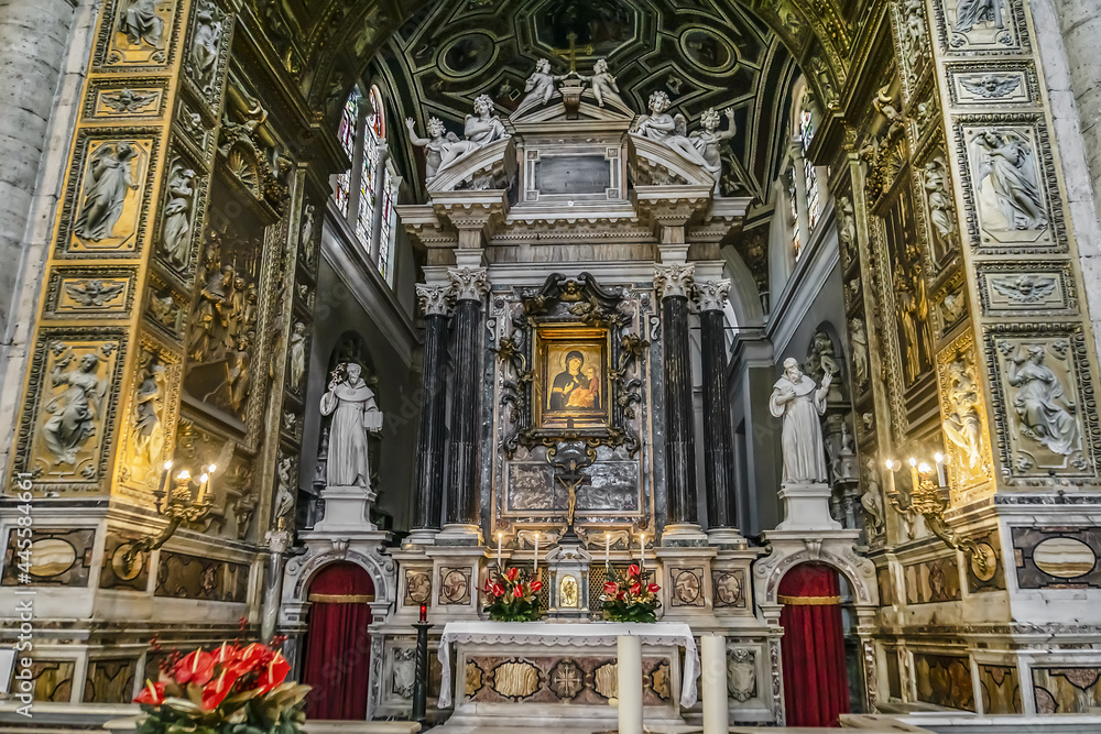 Interior of 15th Century Basso Della Rovere Chapel (Santa Maria del ...