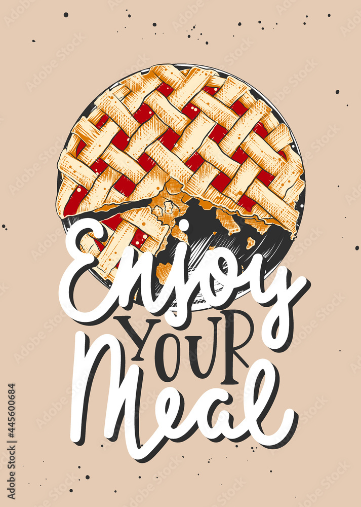 Vector food inspirational and advertising slogan typography poster ...