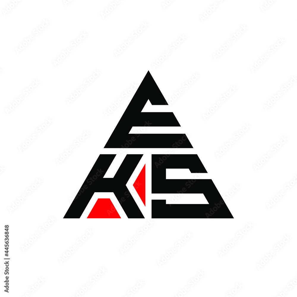 EKS triangle letter logo design with triangle shape. EKS triangle logo ...