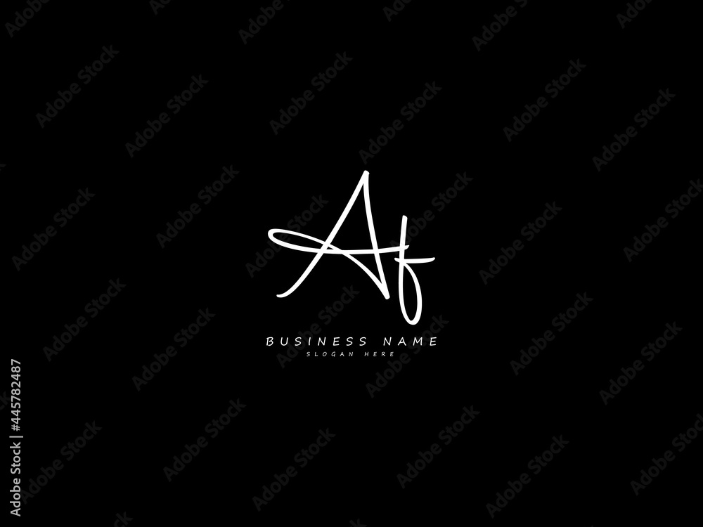 Letter AF Logo, signature af logo icon vector image design for business ...