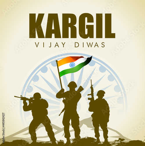 Kargil Vijay Diwas, banner or poster. Vector illustration of Poster for ...