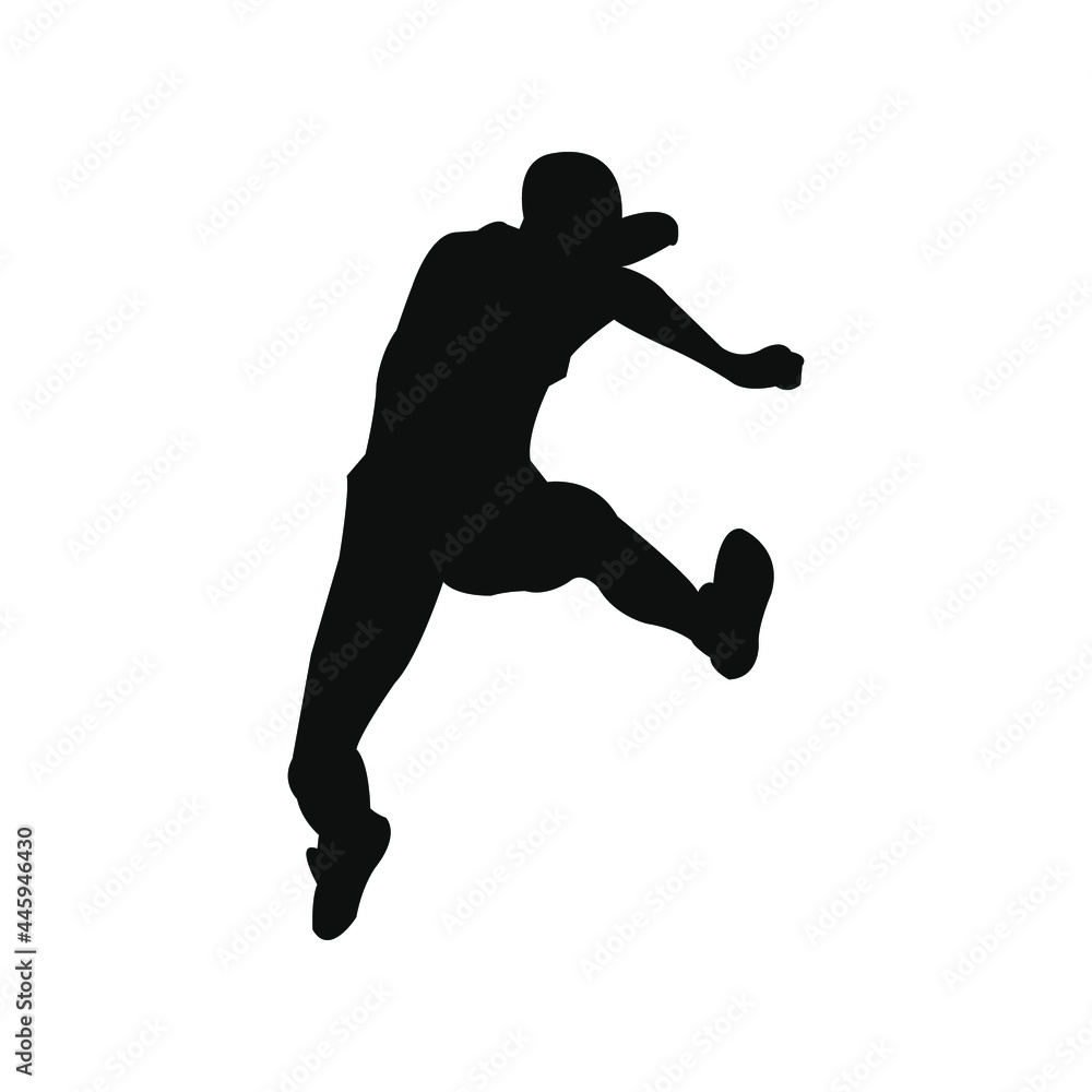 Hurdle jump black silhouette vector png isolated on white background ...