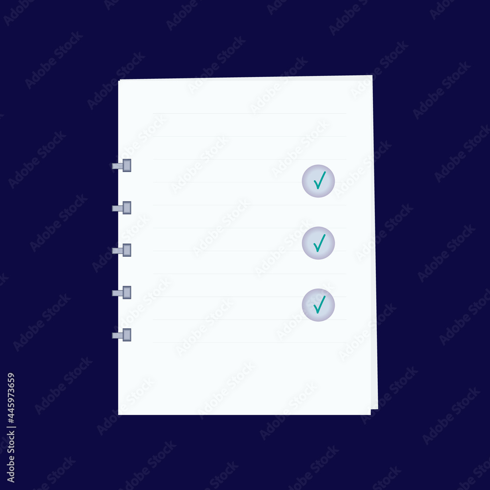 Survey form, paper page or check list. Choose a test, exam ...