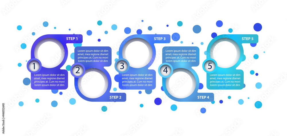Blue corporate vector infographic template. Roadmap presentation design ...