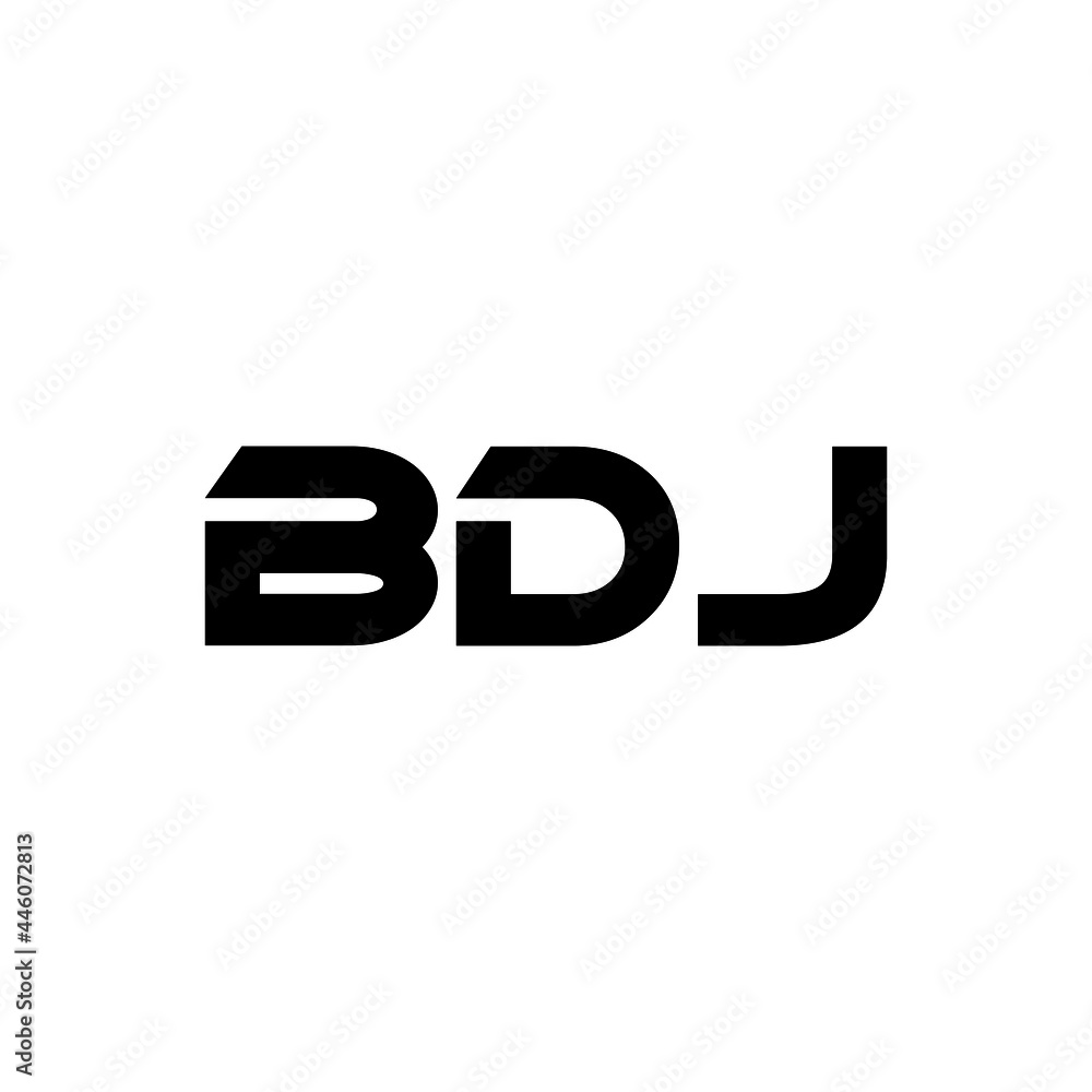 Stock-Vektorgrafik „BDJ letter logo design with white background in ...