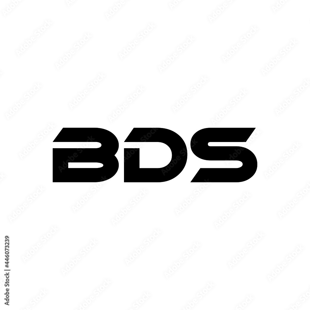 BDS letter logo design with white background in illustrator, vector ...