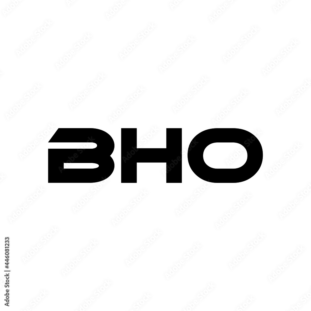 BHO letter logo design with white background in illustrator, vector ...