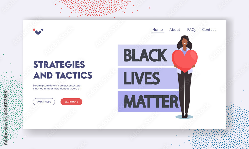 Black Lives Matter Strategies and Tactics Landing Page Template ...