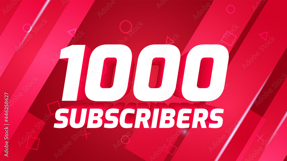 1000 subscriber backgrounds for youtube Stock Vector | Adobe Stock