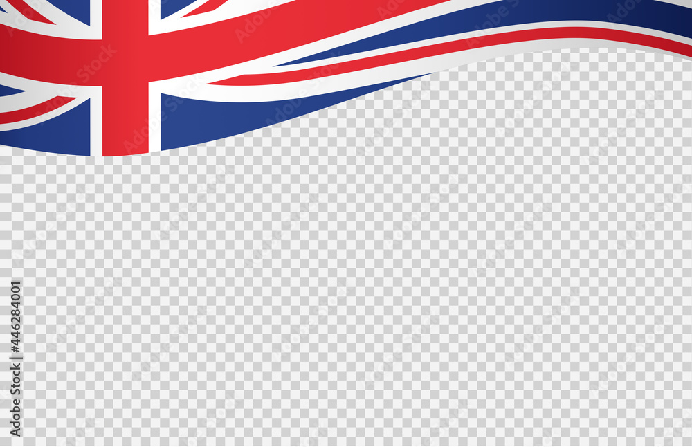 Waving flag of UK isolated on png or transparent background,Symbols of ...