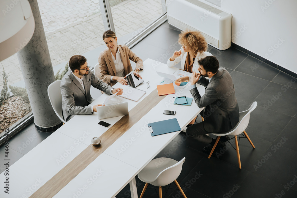 Multiethnic business people working together in the office Stock Photo ...