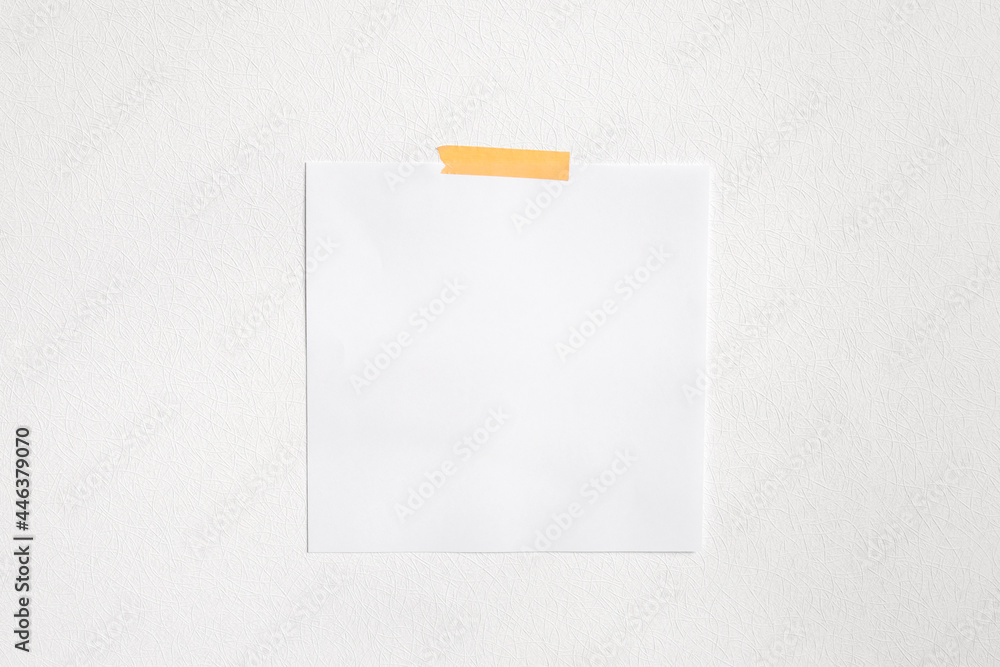 Foto Mockup of paper with colorful scotch paper. Empty white paper ...