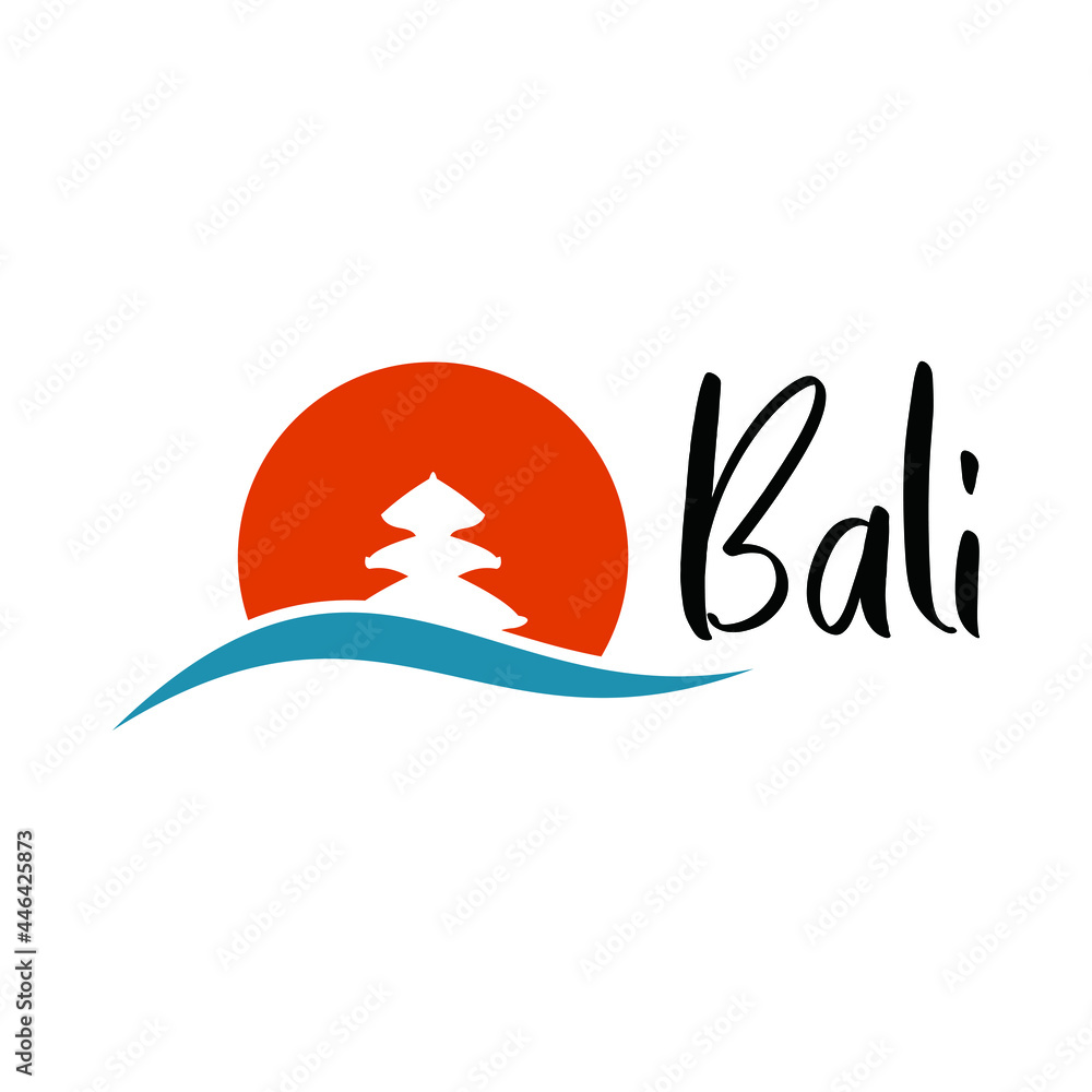 Bali Logo Design Vector Icon Symbol Stock Vector | Adobe Stock