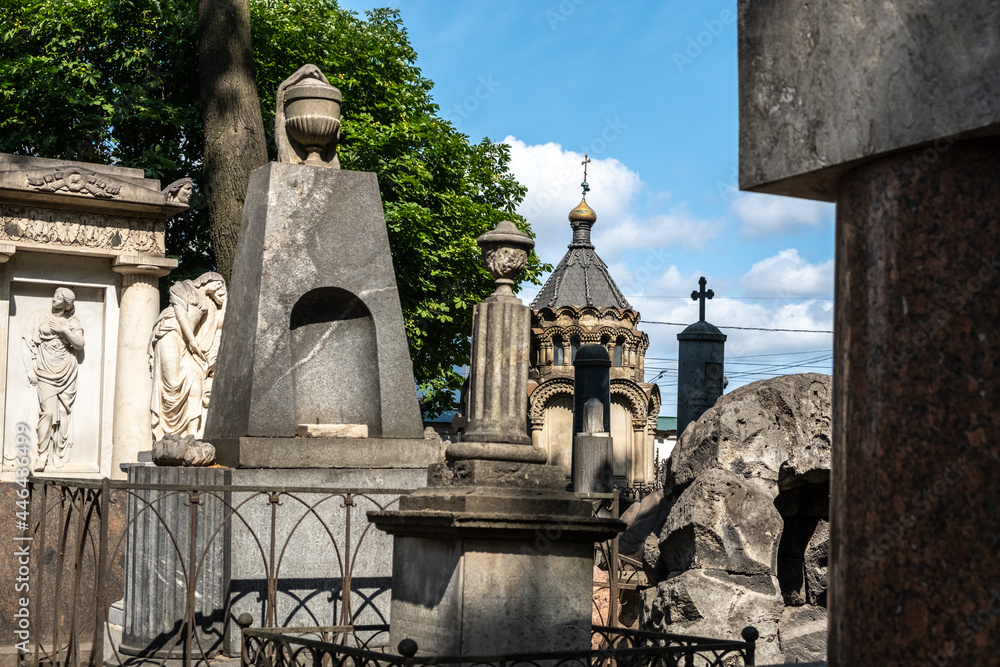 Necropolis at the Alexander Nevsky Lavra in St. Petersburg, Russia ...