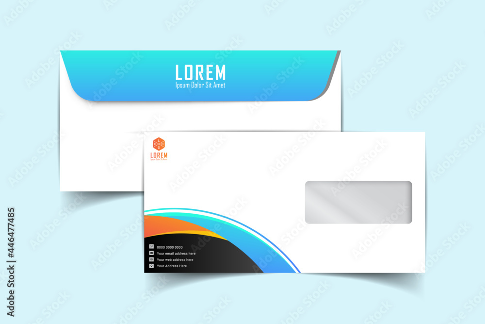 DL Envelope template front and back view. Template for advertising ...