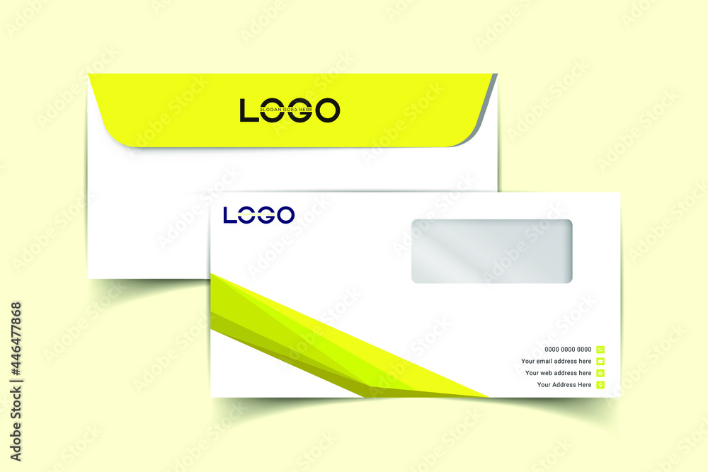 DL Envelope template front and back view. Template for advertising ...