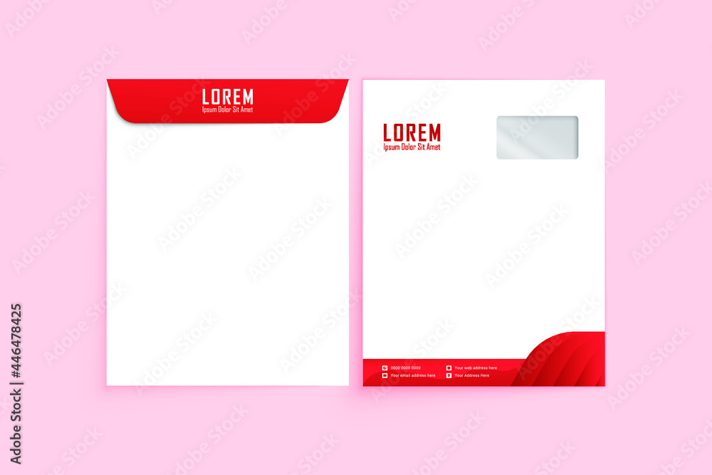 A4 Envelope for documents, letters, vector For loading documents for ...