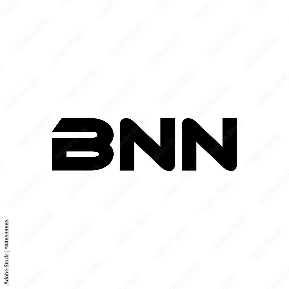 BNN letter logo design with white background in illustrator, vector ...
