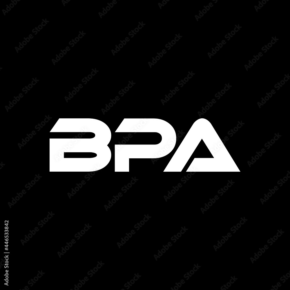 BPA letter logo design with black background in illustrator, vector ...