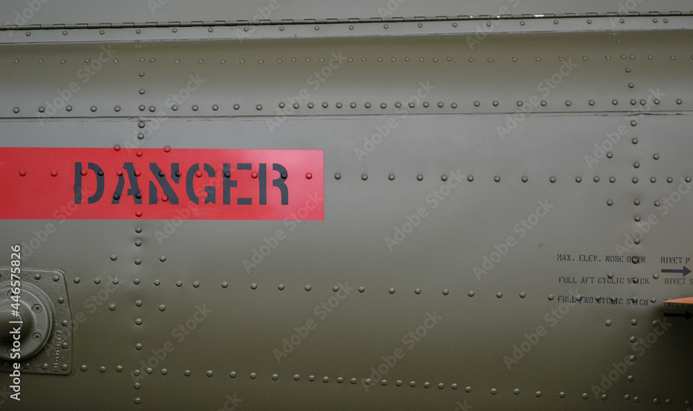 Military background with rivets. Grunge metal jet surface. Helicopter ...