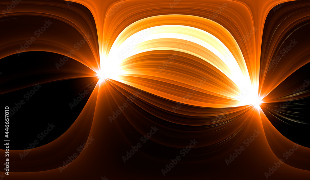 Illustration Stock Visualizing Mathematics series. Golden Lines of ...