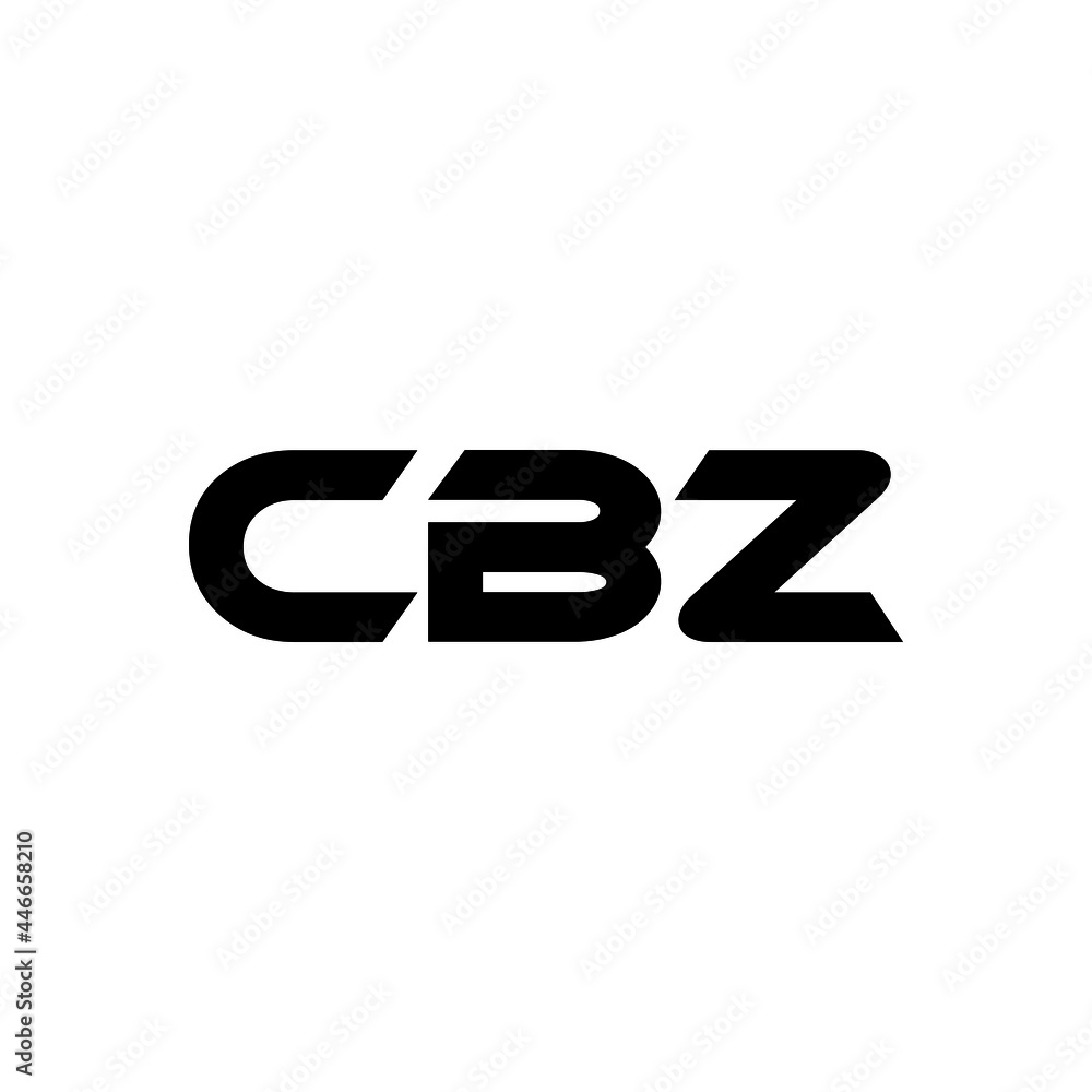 CBZ letter logo design with white background in illustrator, vector ...