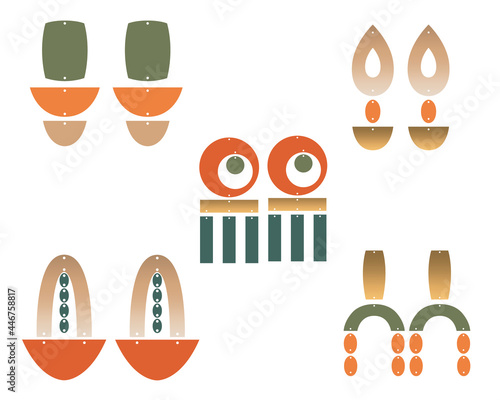 Earrings SVG. African Earrings SVG. Dangle Earrings SVG. Leather ...