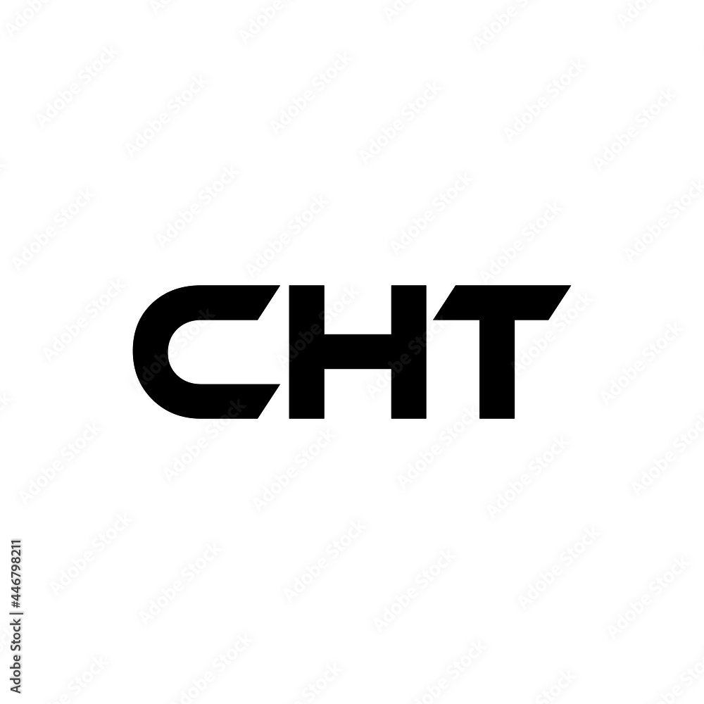 CHT letter logo design with white background in illustrator, vector ...