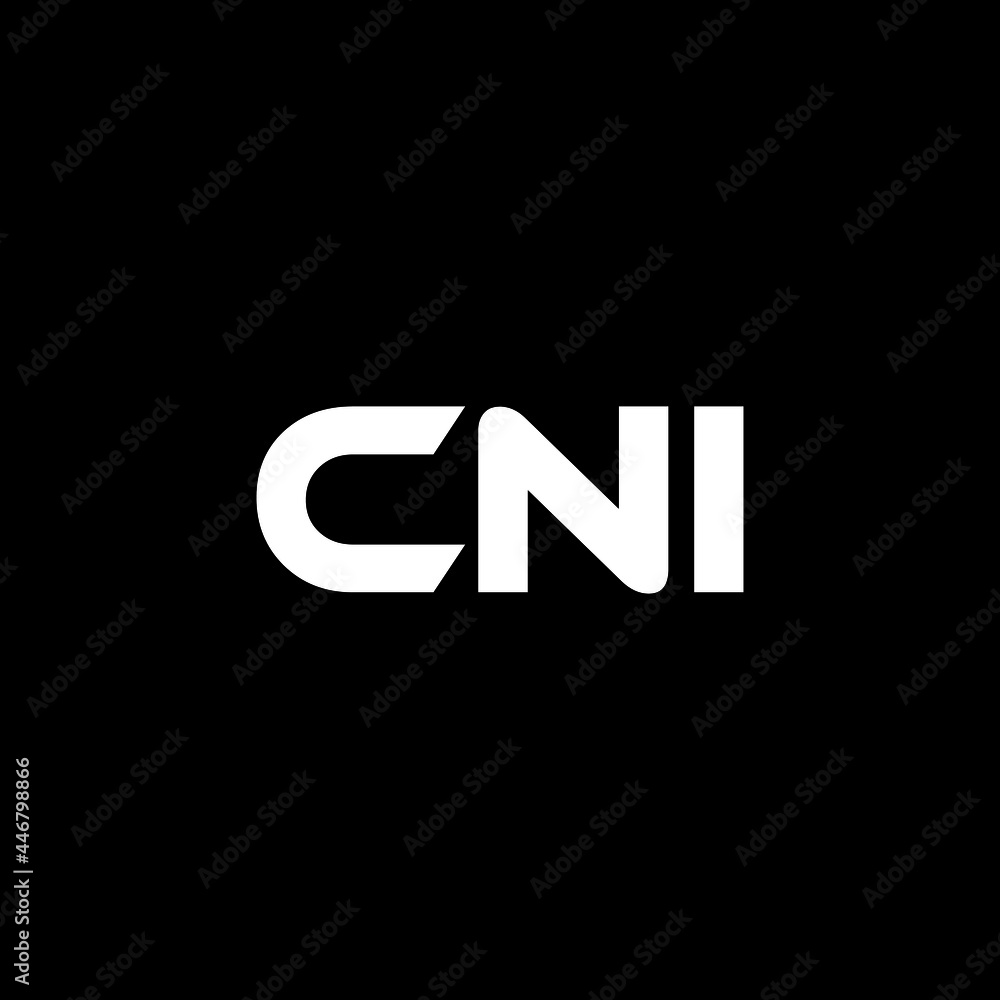 CNI letter logo design with black background in illustrator, vector ...