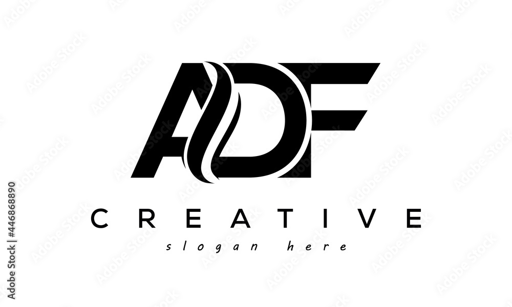 Letter ADF creative logo design vector Stock Vector | Adobe Stock