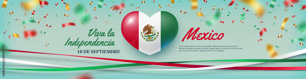 Viva La Independencia Mexico card 16 de Septiembre. Independence Day of ...