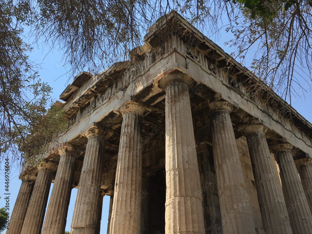 The Temple of Hephaestus or Hephaisteion, a well-preserved Greek temple ...