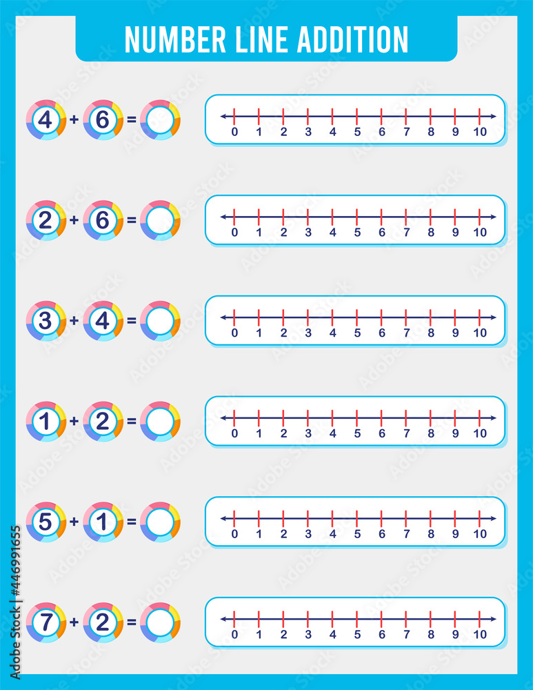 addition or subtraction of number line. Addition, Subtraction Worksheet ...