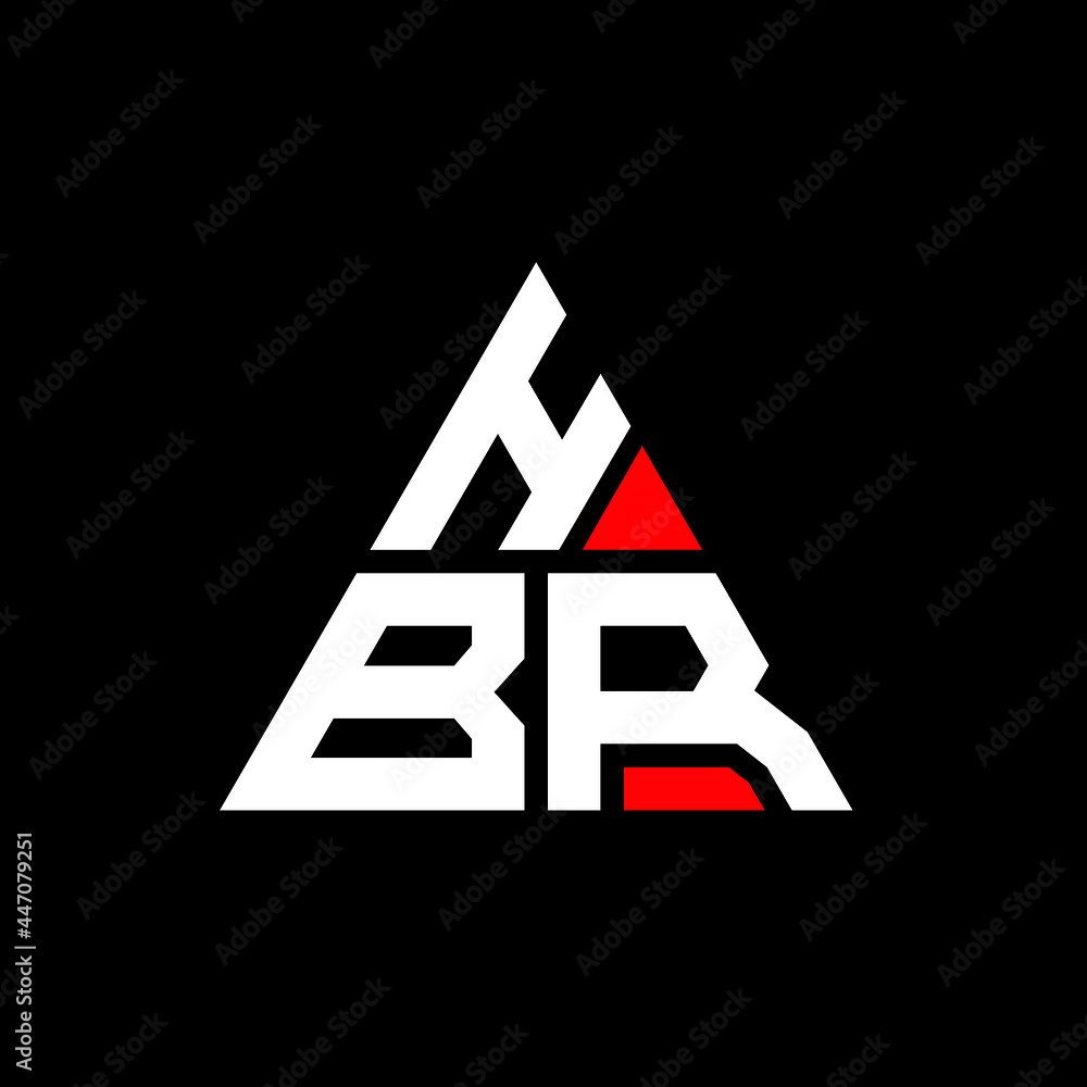 Vektor HBR triangle letter logo design with triangle shape. HBR ...