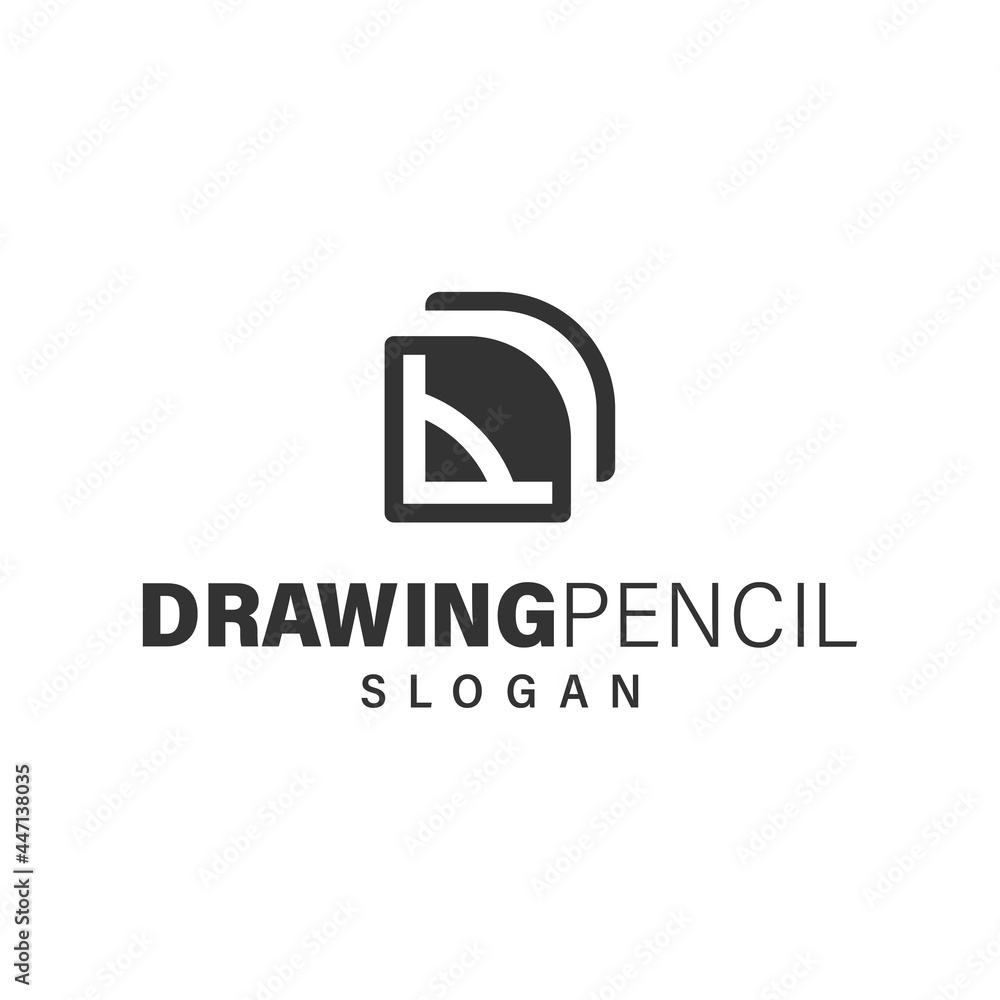 Pencil logo with letter D logo for education or drawing logo Stock ...