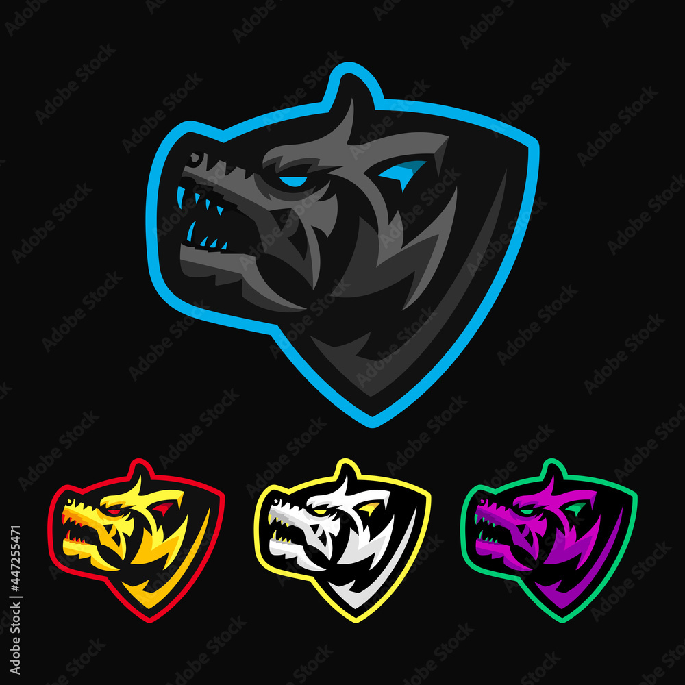 Image vectorielle Stock scary wolf logo concept. creative, animal ...