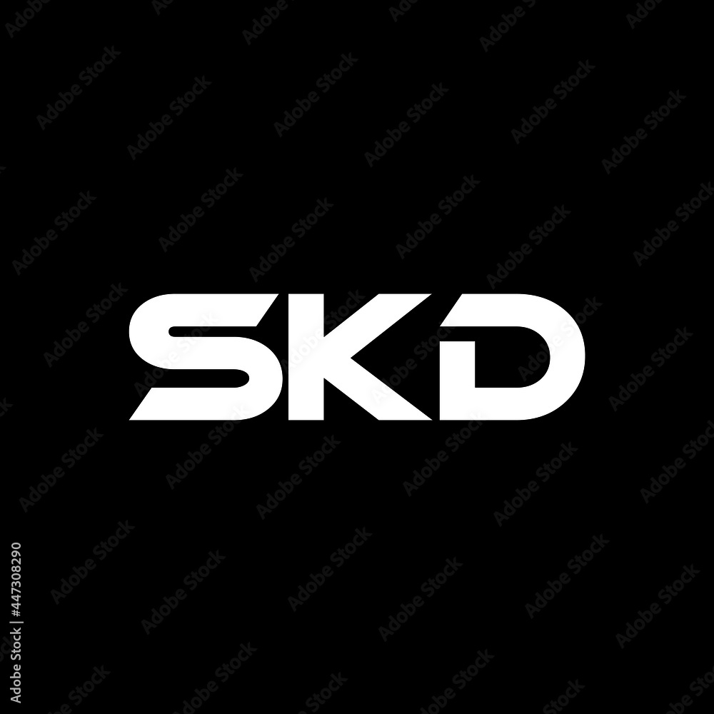 Stock-Vektorgrafik „SKD letter logo design with black background in ...