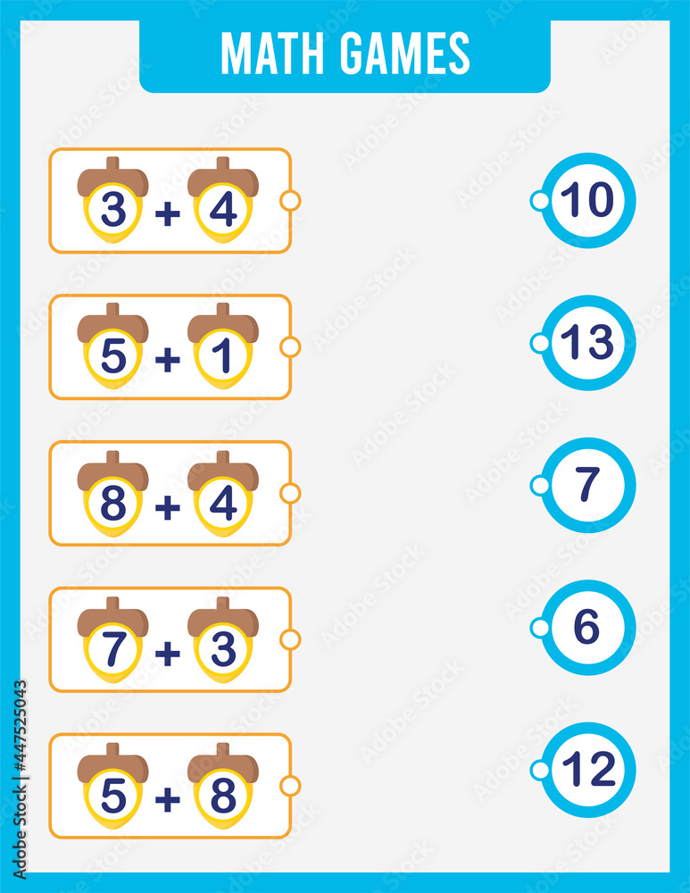 Count and match, count the number of vegetables, fruits, objects and match the correct numbers ...